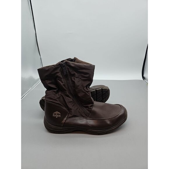 totes | Shoes | Totes Dual Zip Brown Polar Side Zip Boots Waterproof ...
